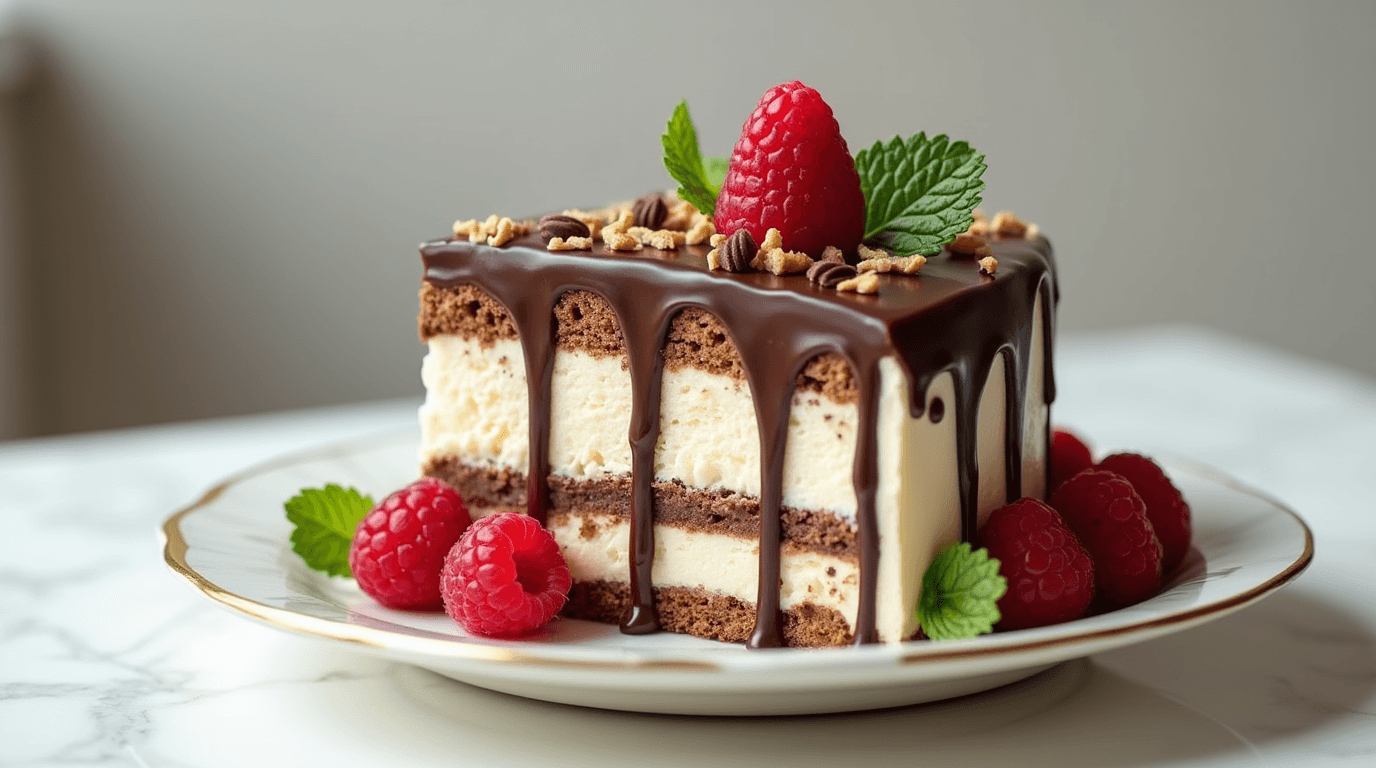 Irresistible Ice Cream Cake With Chocolate Stripes: The Ultimate Treat ...